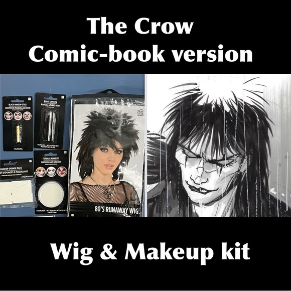 Accessories | The Crow Eric Draven Comic Book Wig Makeup Kit | Poshmark